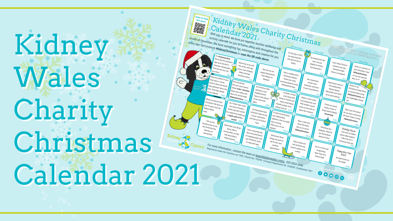 Kidney Wales Charity Christmas Calendar 2021 - Kidney Wales